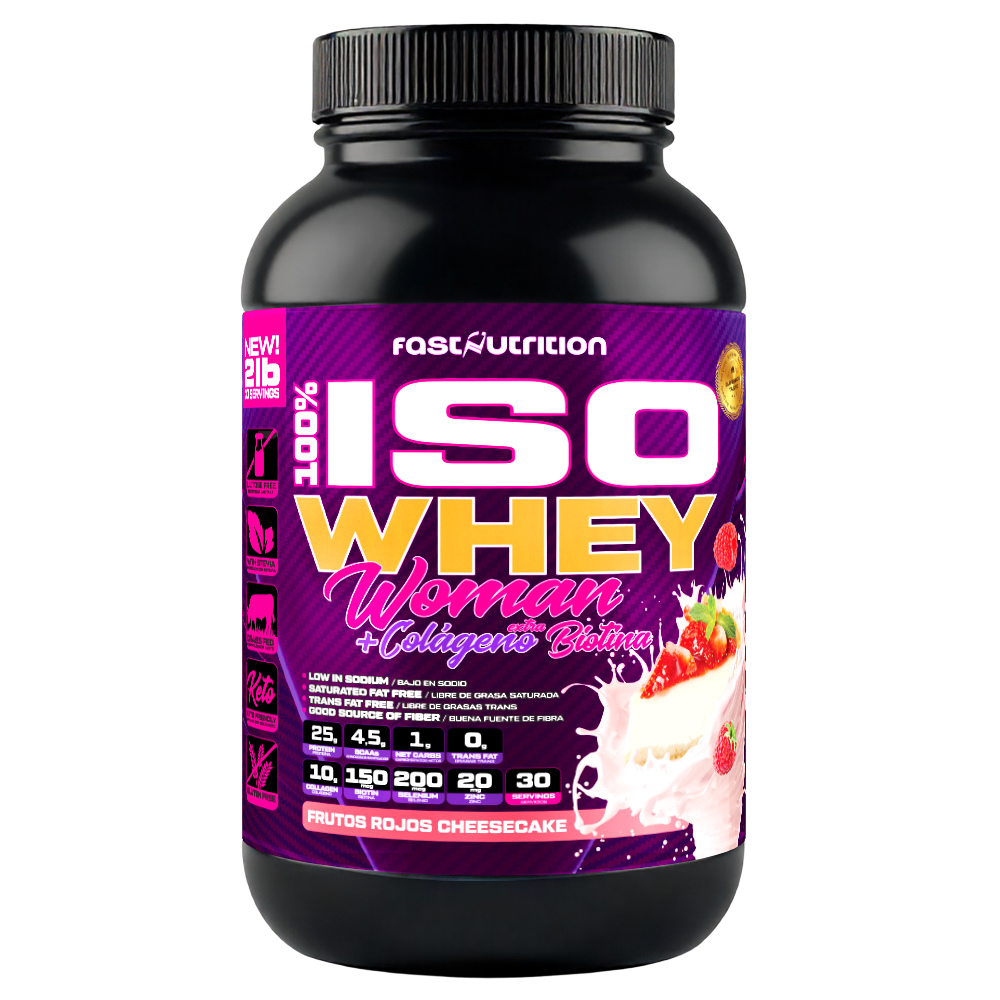 ISO Whey Woman Colágeno extra Biotina 2lb - Fastnutrition